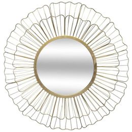 Spiegel Blume - goldenes Metall d 67 cm Atmosphera Créateur D'intérieur