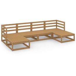 vidaXL - 6-tlg. Garten-Lounge-Set Massivholz Kiefer