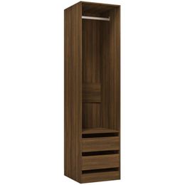 Kleiderschrank mit Schubladen Braun Eichen-Optik 50x50x200 cm vidaXL