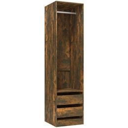 Kleiderschrank mit Schubladen Räuchereiche 50x50x200 cm vidaXL