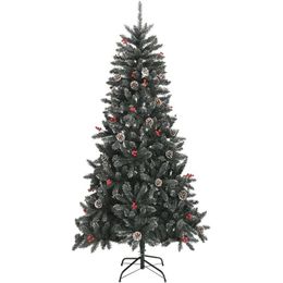 Künstlicher Weihnachtsbaum mit Ständer Grün 210 cm pvc vidaXL