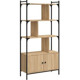 Bücherregal mit Tür Sonoma-Eiche 76,5x30x154,5 cm Holzwerkstoff vidaXL