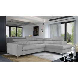 Ecksofa mit Schlaffunktion und Bettkasten, Couch für Wohnzimmer, Schlafsofa Sofagarnitur L-Form Wohnlandschaft mit Bettfunktion 278x92x205 cm OLIVIER