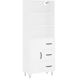 vidaXL - Highboard Weiß 69,5x34x180 cm Holzwerkstoff