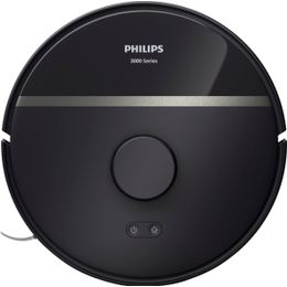 Philips Saugroboter "XU3000/01, 230 min Akkulaufzeit, Teppichfunktion" 360 Lasernavigation und Wischfunktion schwarz (dunkel und beluga-metallic)