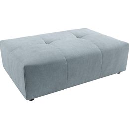 Polsterhocker 3C CANDY "Yoshy", blau (petrol), B:120cm H:41cm T:83cm, 100% Polyester, Hocker, Polsterhocker, Passend zur Serie Yoshy