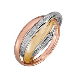 Fingerring Lady Fingerringe Gr. 16, Metall-Gold, goldfarben (gelbgold 375) Damen