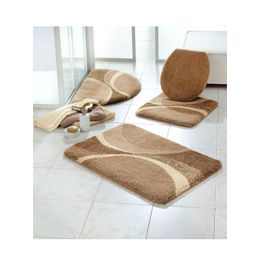 Badematte Grund Badematten Gr. WC-Vorlage mit Ausschnitt (50cm x 50cm),, beige Teppiche, bunt