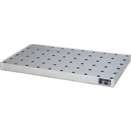 eurokraft pro Kleingebindewanne, aus Edelstahl, Volumen 27 l, mit Edelstahl-Lochrost