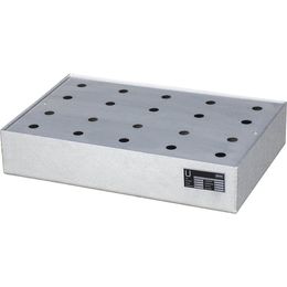 eurokraft pro Kleingebindewanne für Paletten, aus Edelstahl, Volumen 22 l, mit Edelstahl-Lochrost