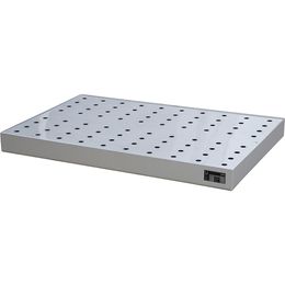 eurokraft pro Kleingebindewanne für Paletten, aus Edelstahl, Volumen 72 l, mit Edelstahl-Lochrost