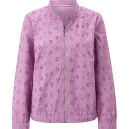 Damen Blazer mit Lochstickerei orchidee, Gr&ouml;&szlig;e 42
