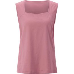 Damen Shirttop mit Karree-Ausschnitt altrosa, Gr&ouml;&szlig;e 56