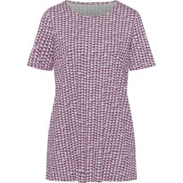 Damen Longshirt mit Minimal-Muster orchidee-lila-bedruckt, Gr&ouml;&szlig;e 48