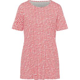Damen Longshirt mit Minimal-Muster flamingo-hummer-bedruckt, Größe 50