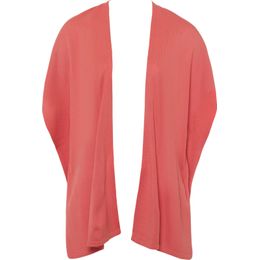 Damen Strickponcho im Kimono-Style koralle, Größe 44/46