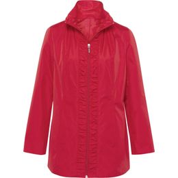 Damen Jacke mit gerafften Eins&auml;tzen erdbeere, Gr&ouml;&szlig;e 48