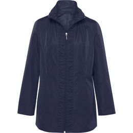 Damen Jacke mit gerafften Eins&auml;tzen marine, Gr&ouml;&szlig;e 42