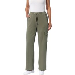 Damen Cargohose mit Cargotasche am Hosenbein khaki, Gr&ouml;&szlig;e 38