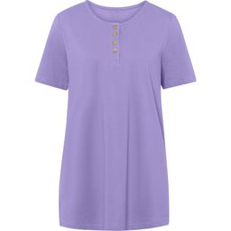 Damen Longshirt in leichter A-Form lavendel, Gr&ouml;&szlig;e 38