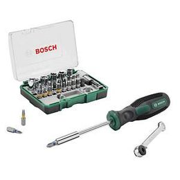 Bosch Mini-Ratsche + Handschraubendreher Bit-Set, 27-teilig