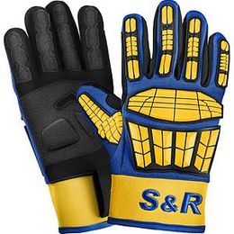 S&R unisex Arbeitshandschuhe schwarz Größe 10, 1 Paar
