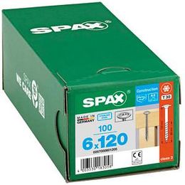 Spax® Holzbauschrauben T30 Tellerkopf Edelstahl A2 6 mm x 120 mm, 100 St.