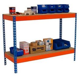 Simonrack Werkbank SIMONWORK BASIC 2 orange, blau 120,0 x 60,0 x 90,0 cm