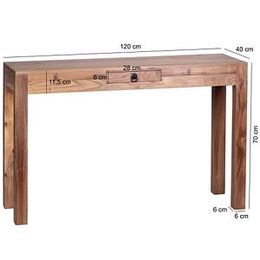 Wohnling Schreibtisch coffee rechteckig, 4-Fuß-Gestell braun 120,0 x 40,0 cm