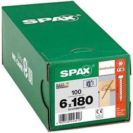 Spax® Holzbauschrauben T30 Zylinderkopf WIROX 6 mm x 180 mm, 100 St.