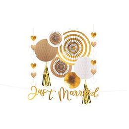 Amscan® Partydeko-Set gold Hochzeit