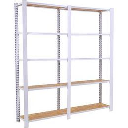 Simonrack Regal OFFICLICK 8425437127335 weiß, braun 160,0 x 30,0 x 210,0 cm