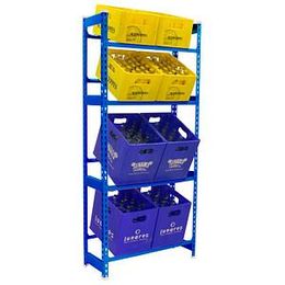 Simonrack Getränkekistenregal SIMONBOTTLE 4 8425437119507 blau 80,0 x 30,0 x 200,0 cm