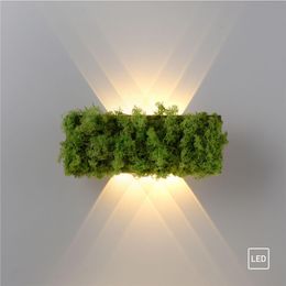 LED Wandleuchte GREEN CARLO, mit echtem Moos, 3000 K