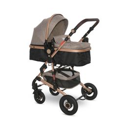 Lorelli Kombikinderwagen 2 in 1 Alba Adapter umbaubar Wickeltasche Moskitonetz beige