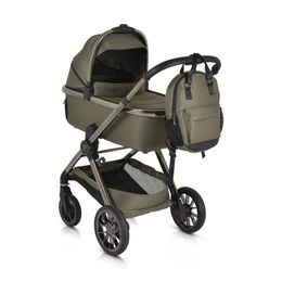 Cangaroo Kinderwagen 2 in1 iClick klappbar, Wickeltasche, Sportsitz, Babywanne grün