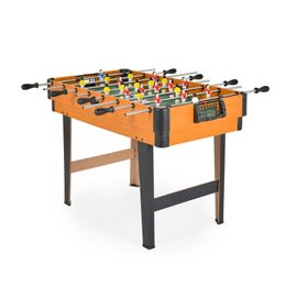 Moni Tischspiel 2 in 1 Fußball Billard Bälle, Kreide, Bürste, Holzqueues, Kicker braun