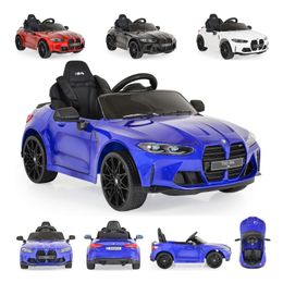 Moni Kinder Elektroauto BMW M4 Fernbedienung EVA-Reifen 2 Motoren Musikfunktion blau