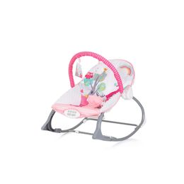 Chipolino Babywippe Melody 2 in 1 Gurt Musik Vibration Spieluhr Schaukelfunktion pink