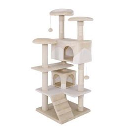 Lionto Kratzbaum, Höhe 130 cm weiß/ beige