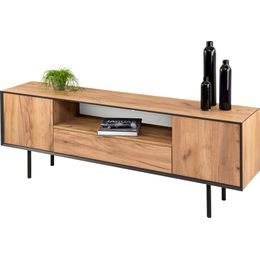 Sideboard PAROLI "Susa" Sideboards Gr. B/H/T: 165cm x 60cm x 34cm, goldfarben (gold craft oak/gold oak) Breite 165 cm, 2 Türen