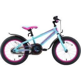 Kinderfahrrad Bikestar "Urban Jungle" Gr. 23, blau (lila, türkis), Fahrräder, Kinder, 23cm, 16 Zoll (40,64cm)