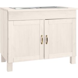 Spülenschrank Home Affaire "Alby", weiß, B:100cm H:85cm T:60cm, Schränke, Breite 100 cm, 1 Fach