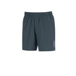 Jerseyhose TRIGEMA "TRIGEMA Sport-Shorts mit Innenslip aus Netz", Damen, Gr. L, US-Größen, grau (anthrazit), 74% Nylon, 26% Elastan, sportlich, Hosen