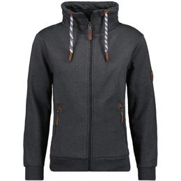 Sweatjacke Ragman Gr. 6XL (62/64), grau (anthrazit) Herren Sweatjacken