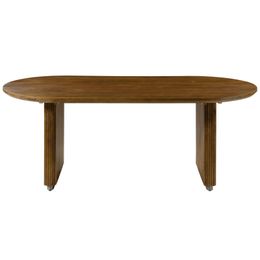 Esstisch oval Mango 220x100x76x76 braun lackiert BARCELONA #225
