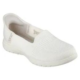 Slip-On Sneaker Skechers "ON-THE-GO FLEX-CAMELLIA" Gr. 42, weiß (sanftes weiß) Damen Schuhe Schlupfschuh, Freizeitschuh mit weich abgepolstertem Schaftrand