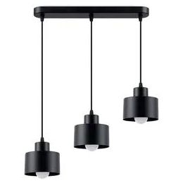 Hängeleuchte SOLLUX LIGHTING "SAVAR" Lampen Gr. H: 110cm, schwarz Slush -Einstellung