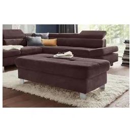 Hocker exxpo - SOFA FASHION Gr. B/H/T: 116cm x 45cm x 70cm, Webvelours, braun (schoko) Polsterhocker Hocker