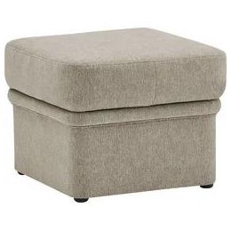 Hocker VILLA BECK "Lugano" Gr. B/H: 58cm x 47cm, Flachgewebe, beige (2 stone) Fußhocker Polsterhocker mit aufklappbarer Sitzfläche, Sitzhöhe 49 cm